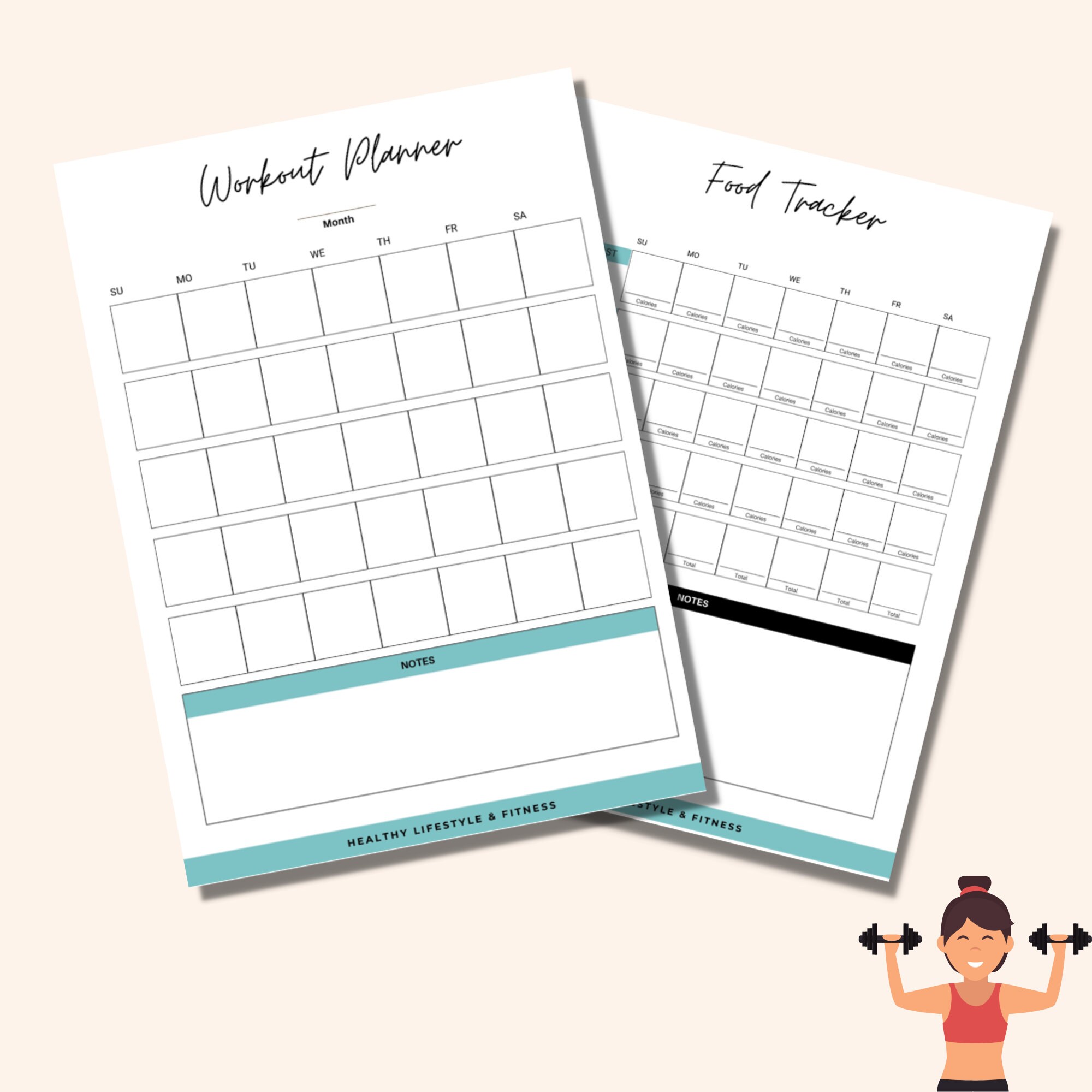 The Ultimate Printable Fitness Planner Workout Planner - Etsy