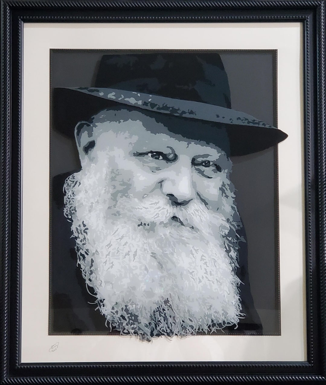 Lubavitcher Rebbe Menachem Mendel Schneerson**hand Painted Original ...