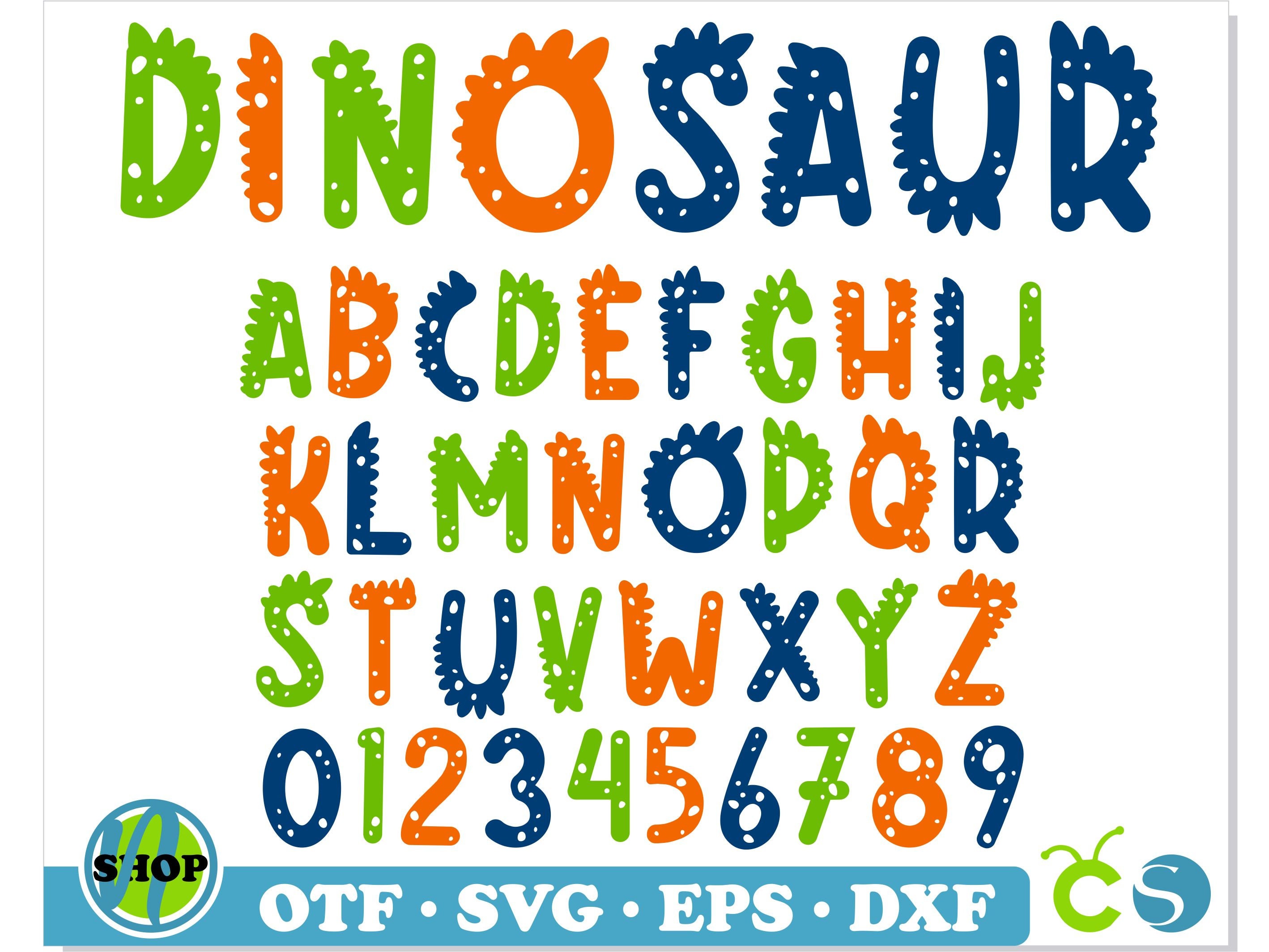 Dinosaur Font SVG Cricut Dinosaur Font Ttf Baby Child Font | Etsy Australia