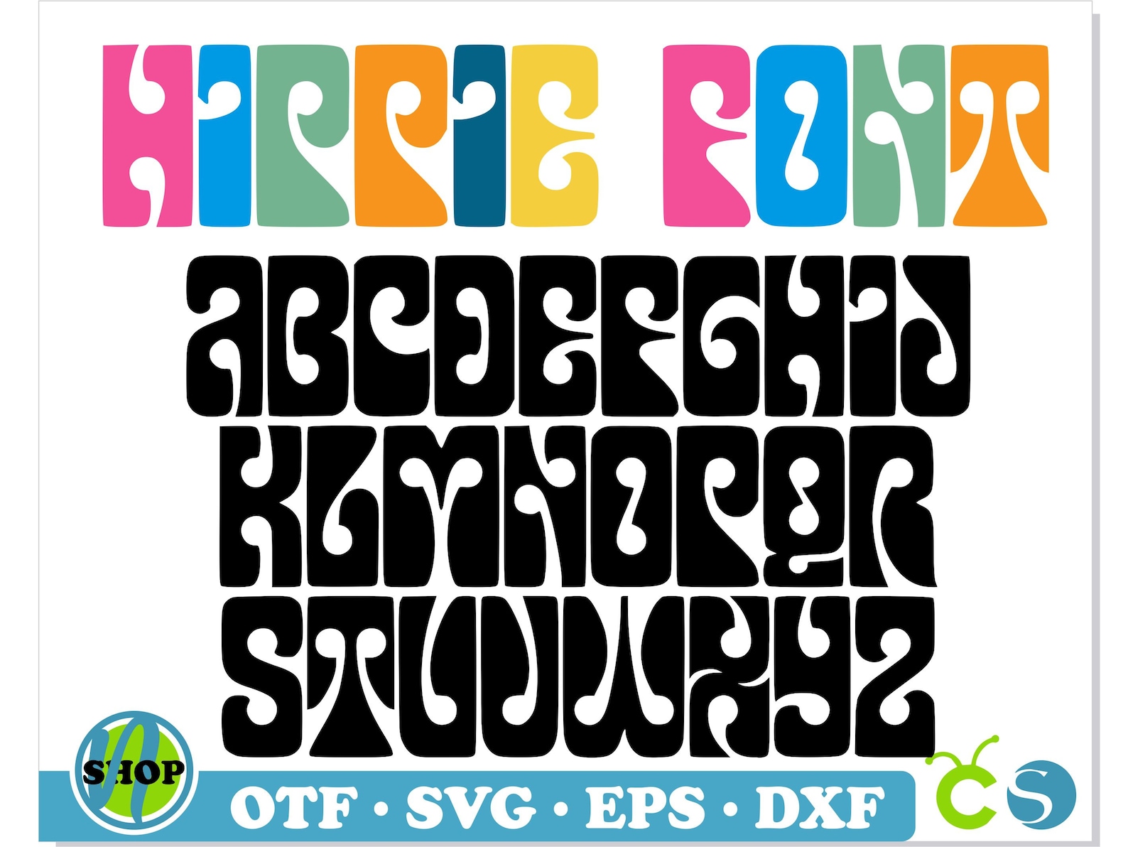 Hippie Font SVG Hippie Font OTF Retro Font Funky Font 70s | Etsy Australia