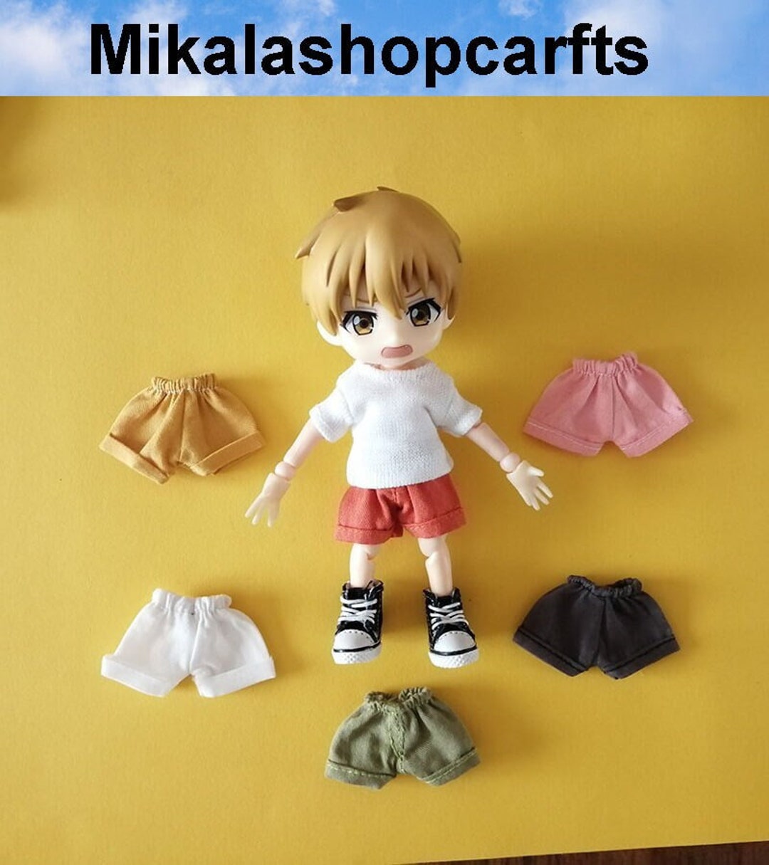 OB11 Dolls Short Overalls, Doll Clothes Pant for Ob11/obitsu11/molly,1/ ...