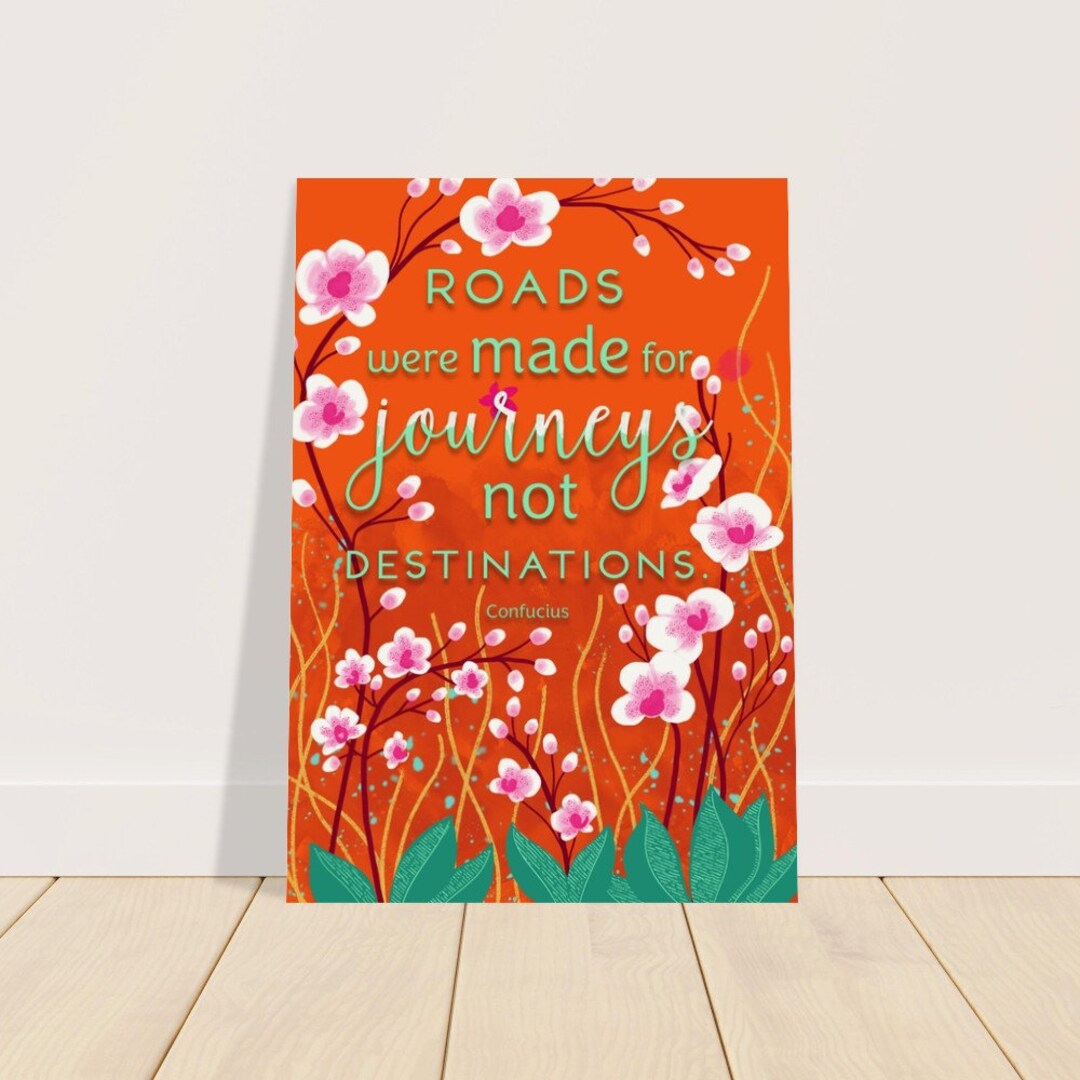 Floral Poster Creative Quote Art Print Orchids Confucius - Etsy