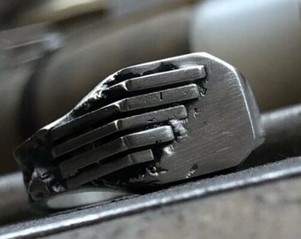Futuristic Men Ring - Etsy
