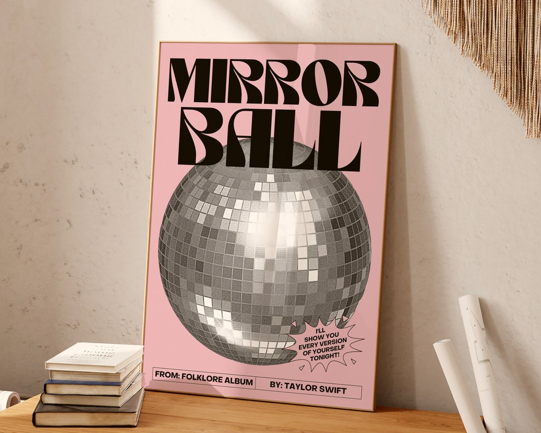 MIRRORBALL Digital Poster Disco Ball Print Folklore Poster - Etsy