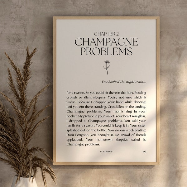Champagne Problem Poster - Etsy