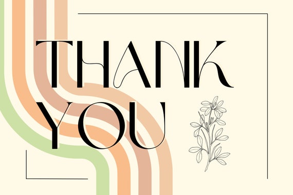 THANK YOU CARD Digital Template - Etsy