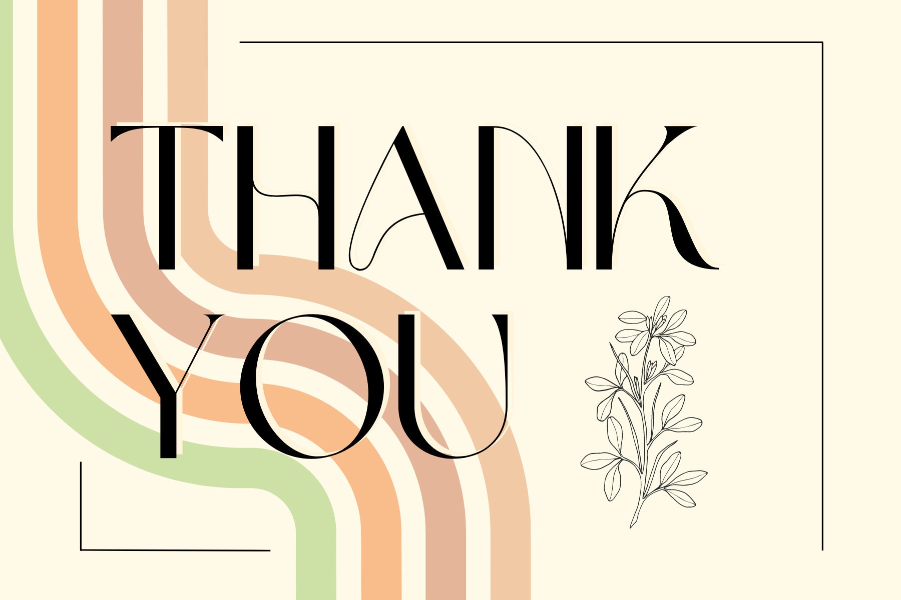 THANK YOU CARD, Digital Template - Etsy