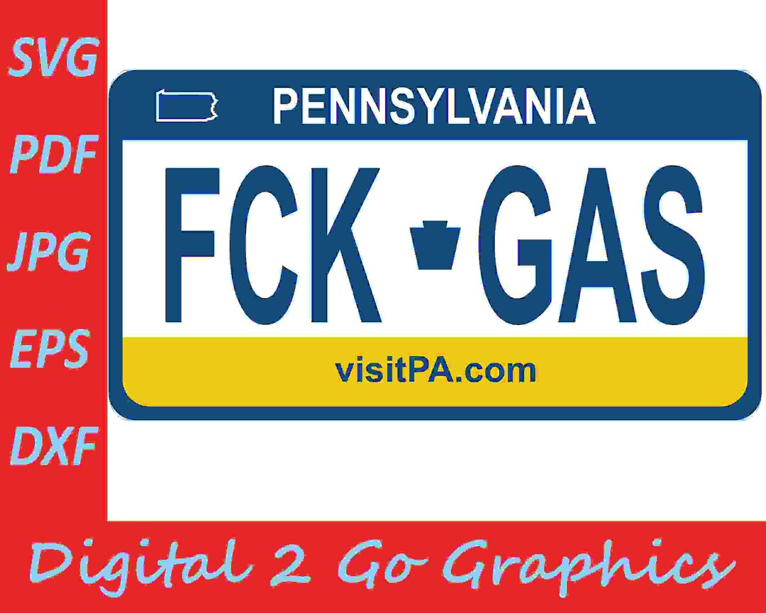 Digital Download Pennsylvania License Plate F Gas. One Zip File ...