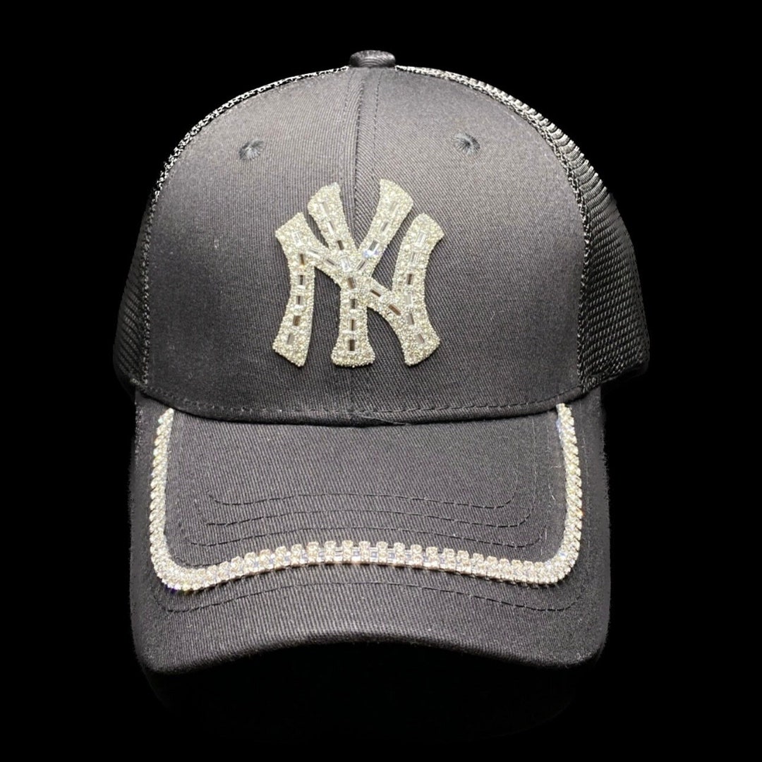 Rhinestone New York NY Adjustable Hat - Etsy