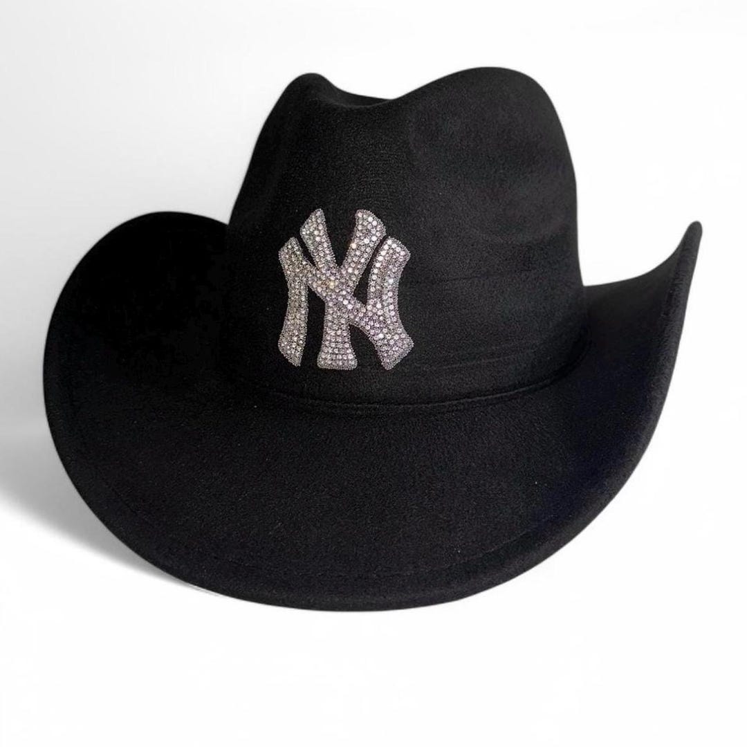 New York Yankees NY Rhinestone Cowboy Hat - Etsy