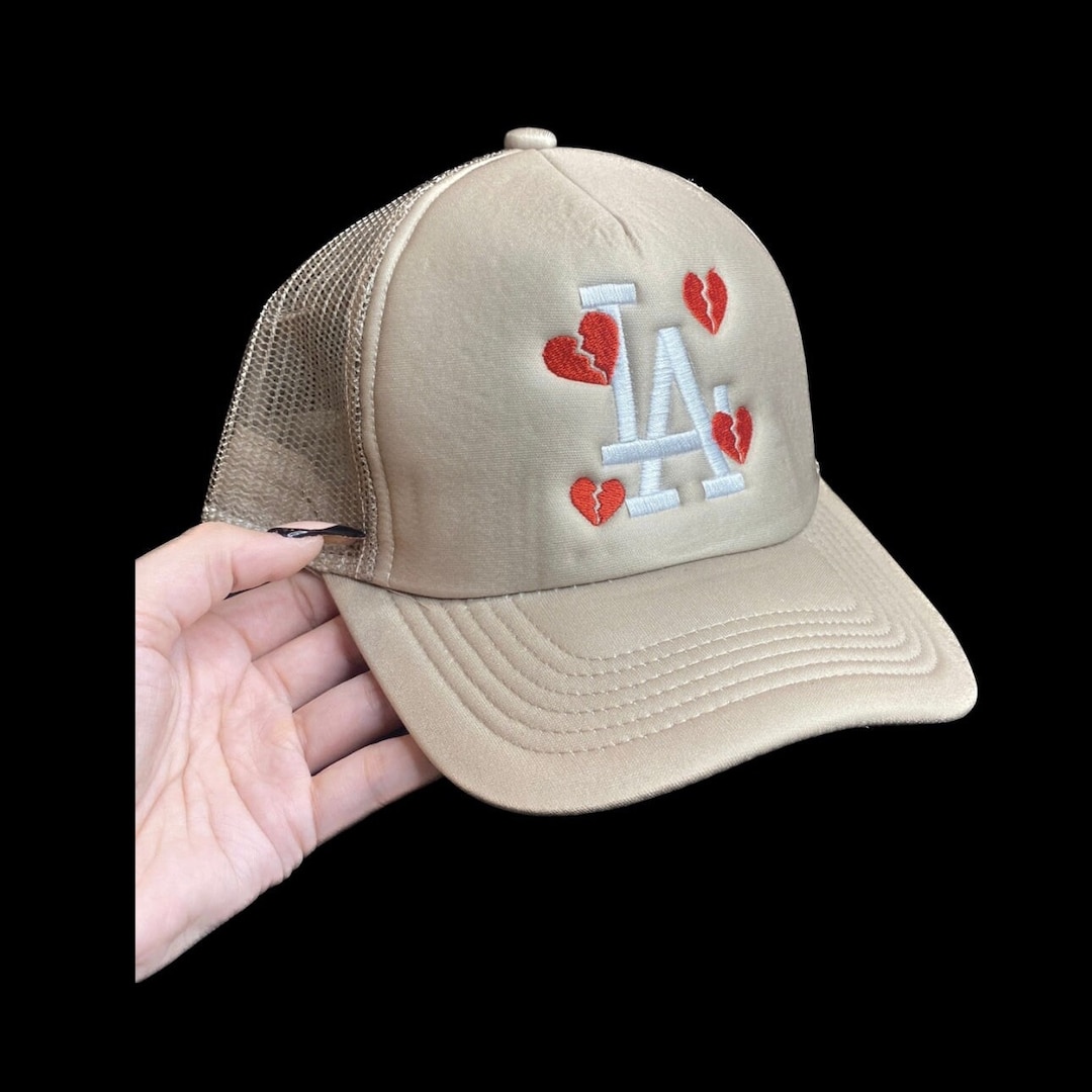 SALE Custom LA Los Angeles Trucker Hat Embroidered With Broken - Etsy