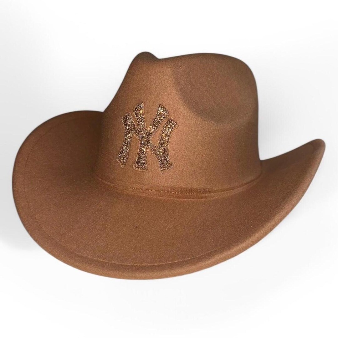 New York Yankees NY Gold Rhinestone Cowboy Hat - Etsy
