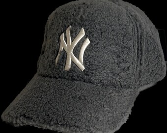 Thick Fuzzy New York NY Yankees Adjustable Hat - Etsy