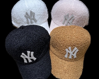 Thick Fuzzy New York NY Yankees Adjustable Hat - Etsy