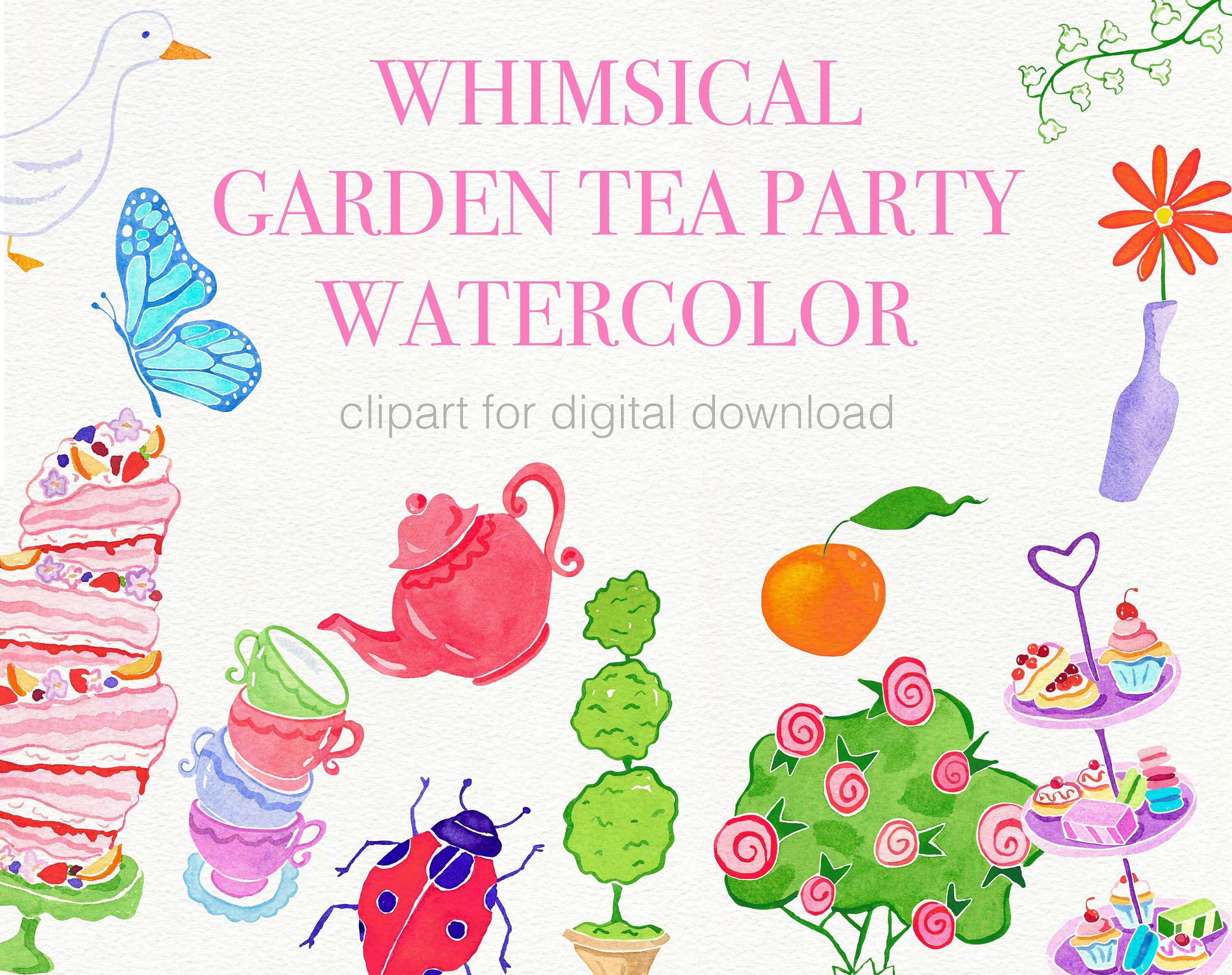 Garden Tea Party Clipart