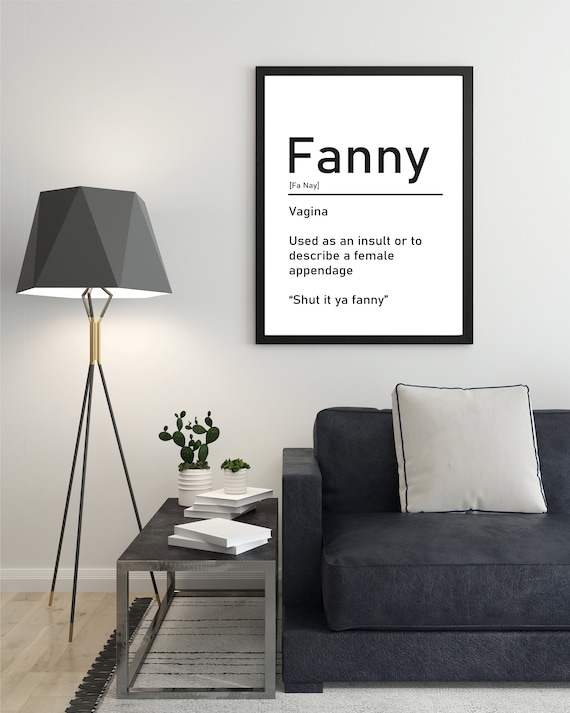 Scottish Definition of Fanny Printable / Scottish Insult / | Etsy