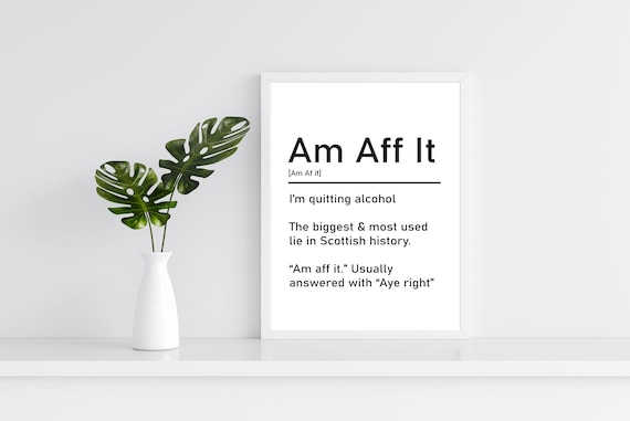 Am Aff It Scottish New Years Resolution Print / Scottish - Etsy Canada