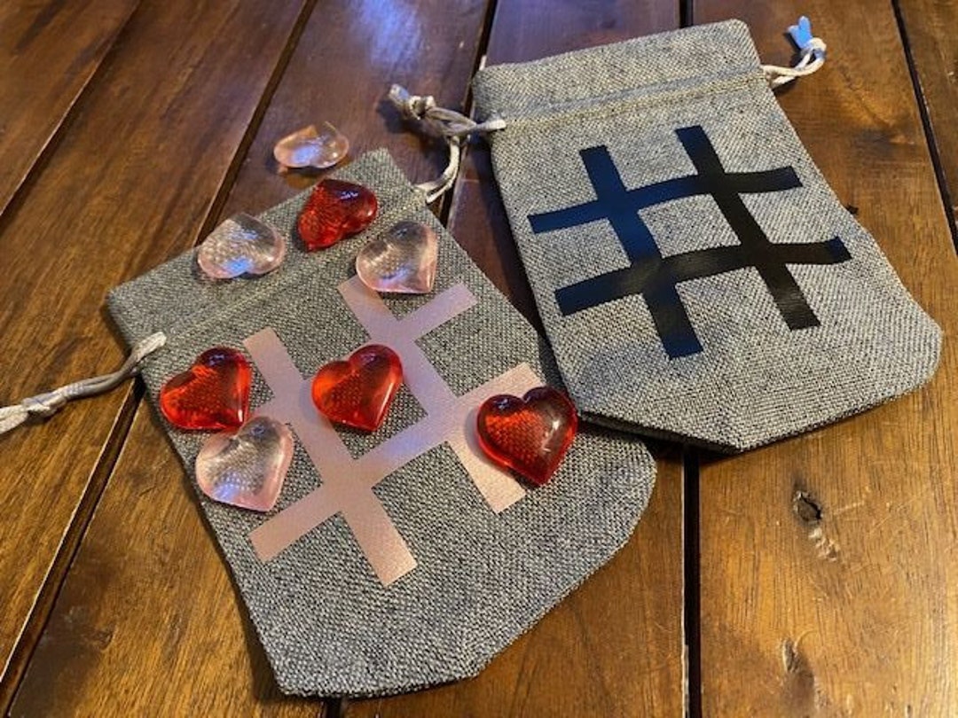 Personalized Tic Tac Toe / Tic Tac Toe Bag / Personalized Valentine ...