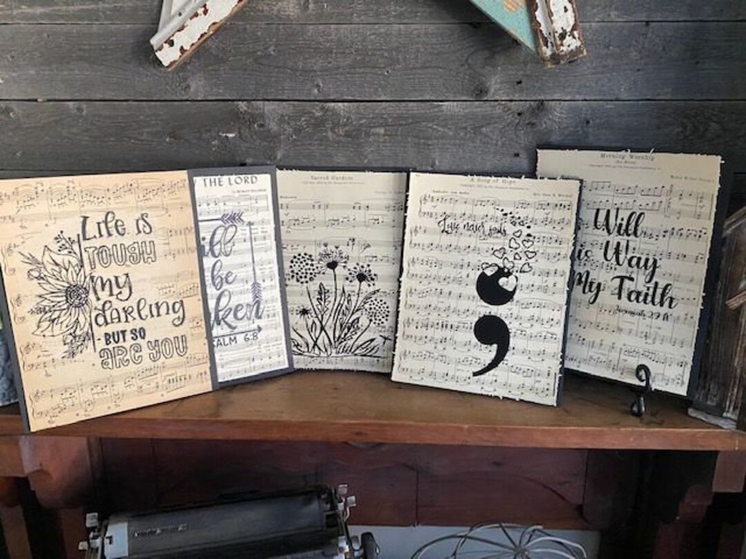 Vintage Music Sheets / Repurposed Music Sheets / Home Decor / Vintage ...