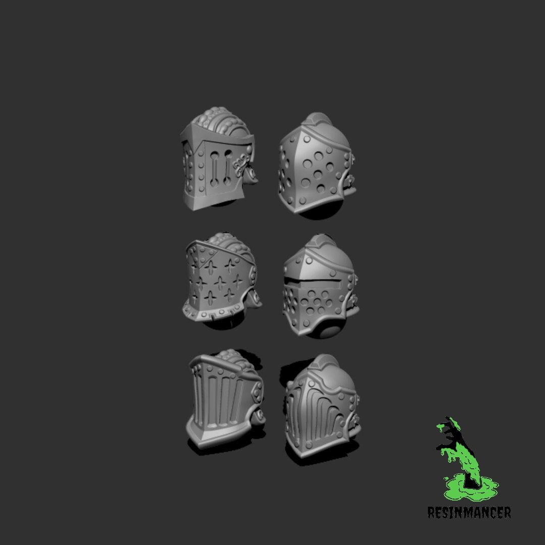 STL Miniature Medieval Helmets Series 1 | STL | 32mm | ASOIAF - Etsy