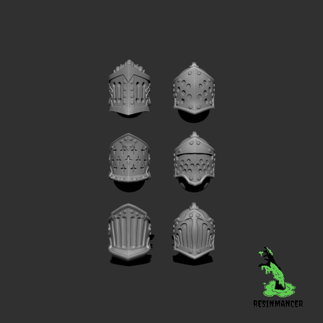 STL Miniature Medieval Helmets Series 1 STL 32mm ASOIAF - Etsy UK