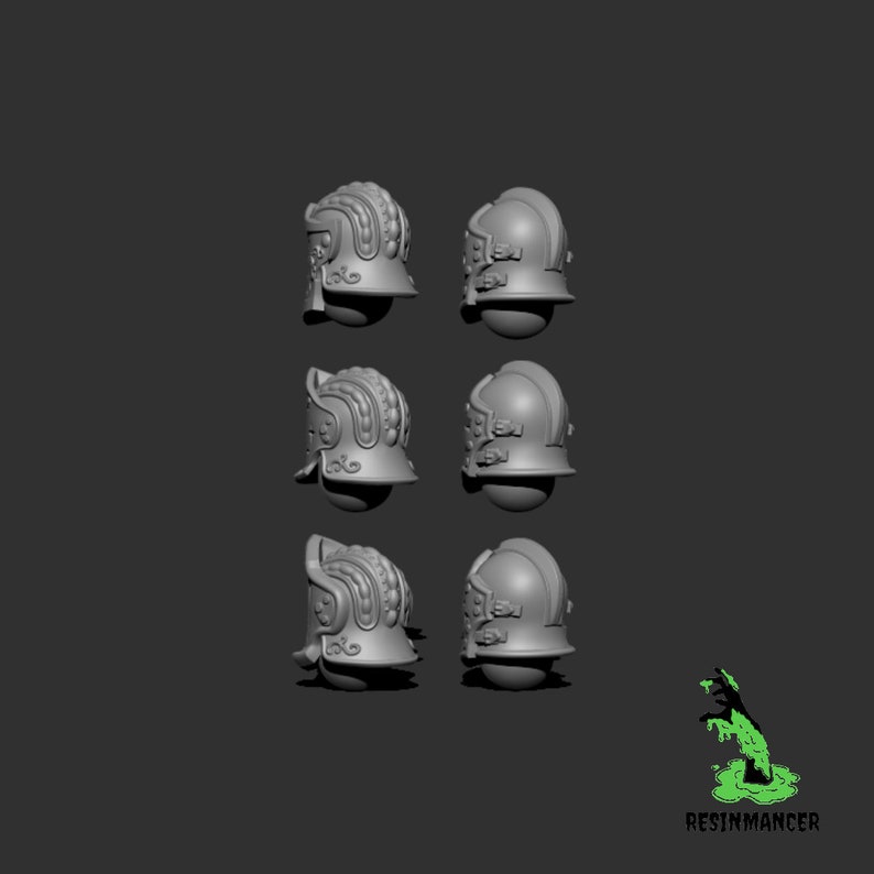 STL Miniature Medieval Helmets Series 1 STL 32mm ASOIAF - Etsy