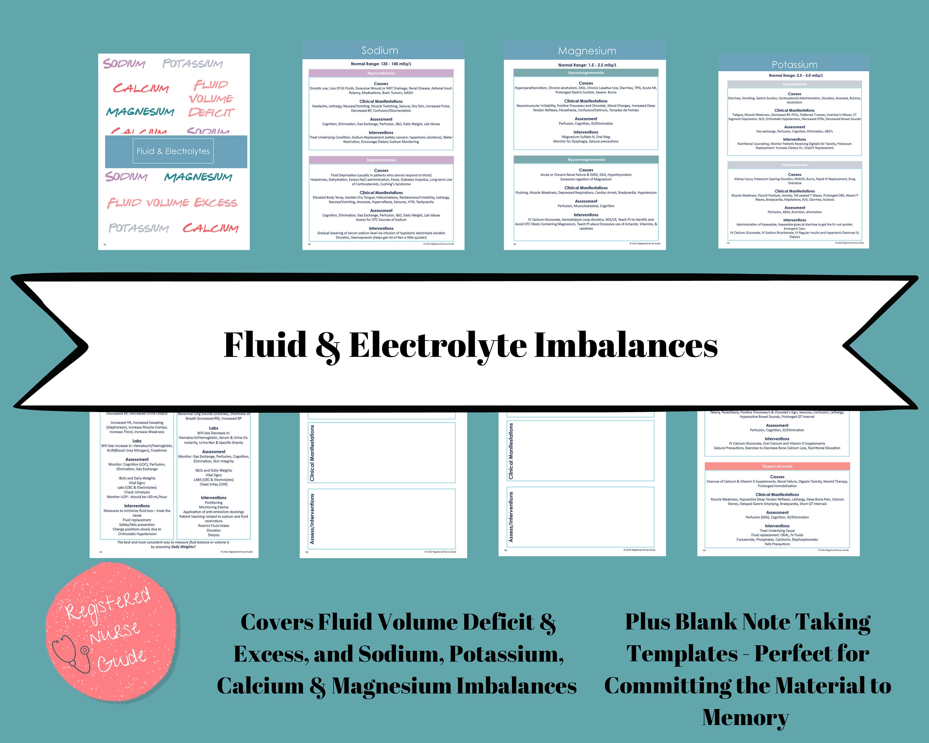Fluid & Electrolyte Imbalances Study Guide/cheat Sheet Plus Blank ... Fluid & Electrolyte Imbalances Study Guide/cheat Sheet Plus Blank ...