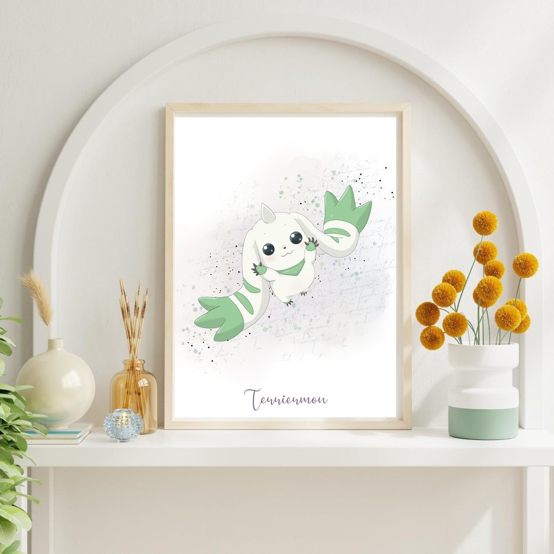 Terriermon Image Digimon Poster Anime Fan Art and Merch - Etsy