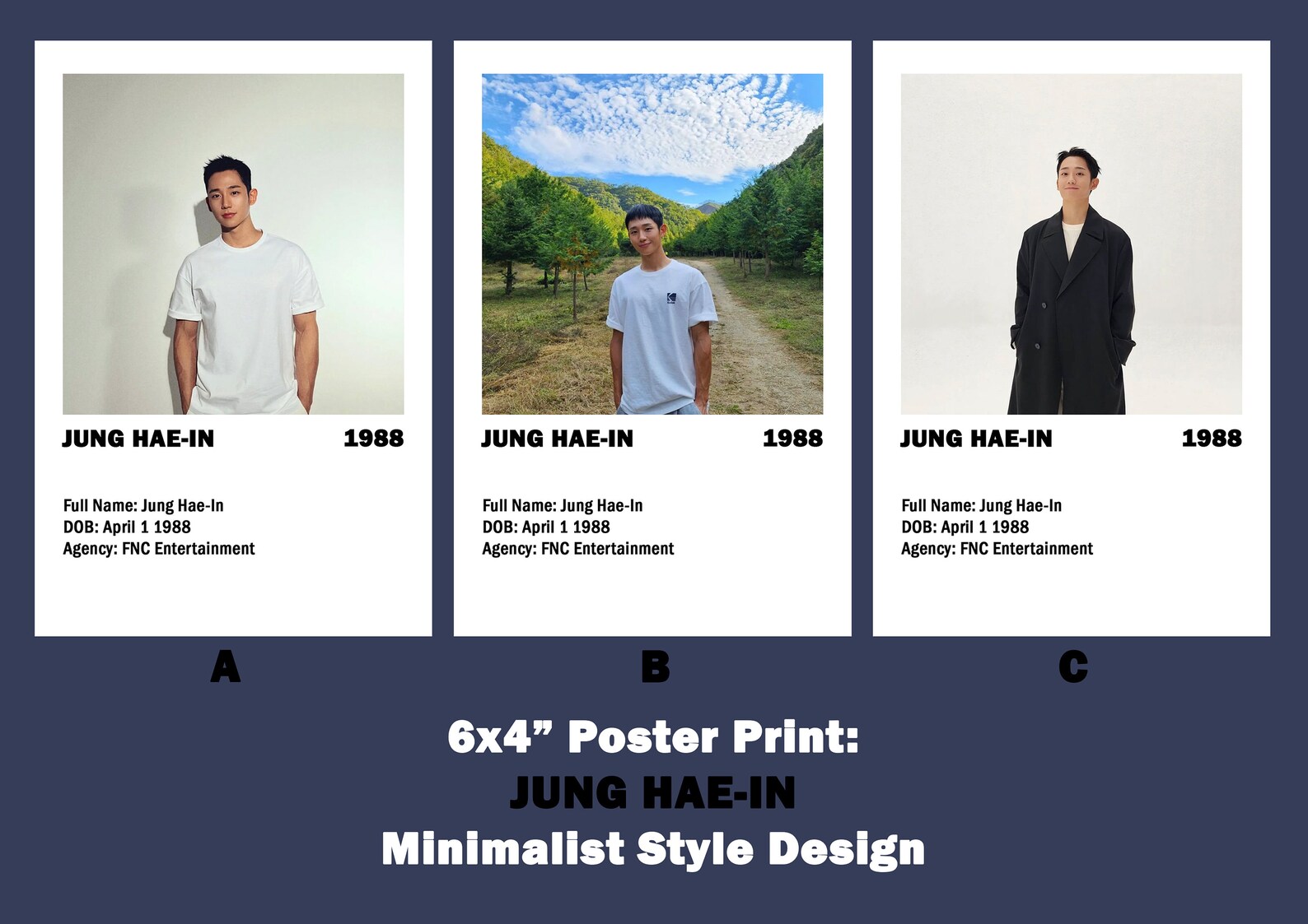 Jung Hae-in Aesthetic 6x4 Minimalist-style Poster Print - Etsy