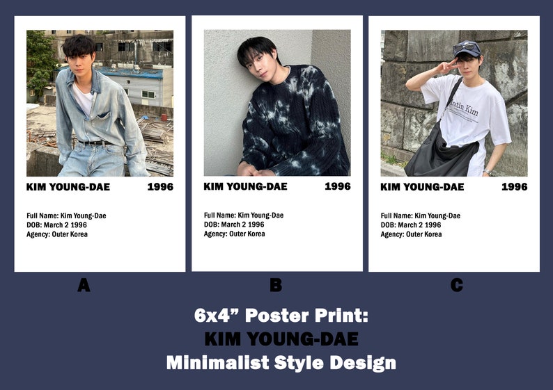 Kim Young-dae Aesthetic 6x4" Minimalist-style Poster Print - Etsy