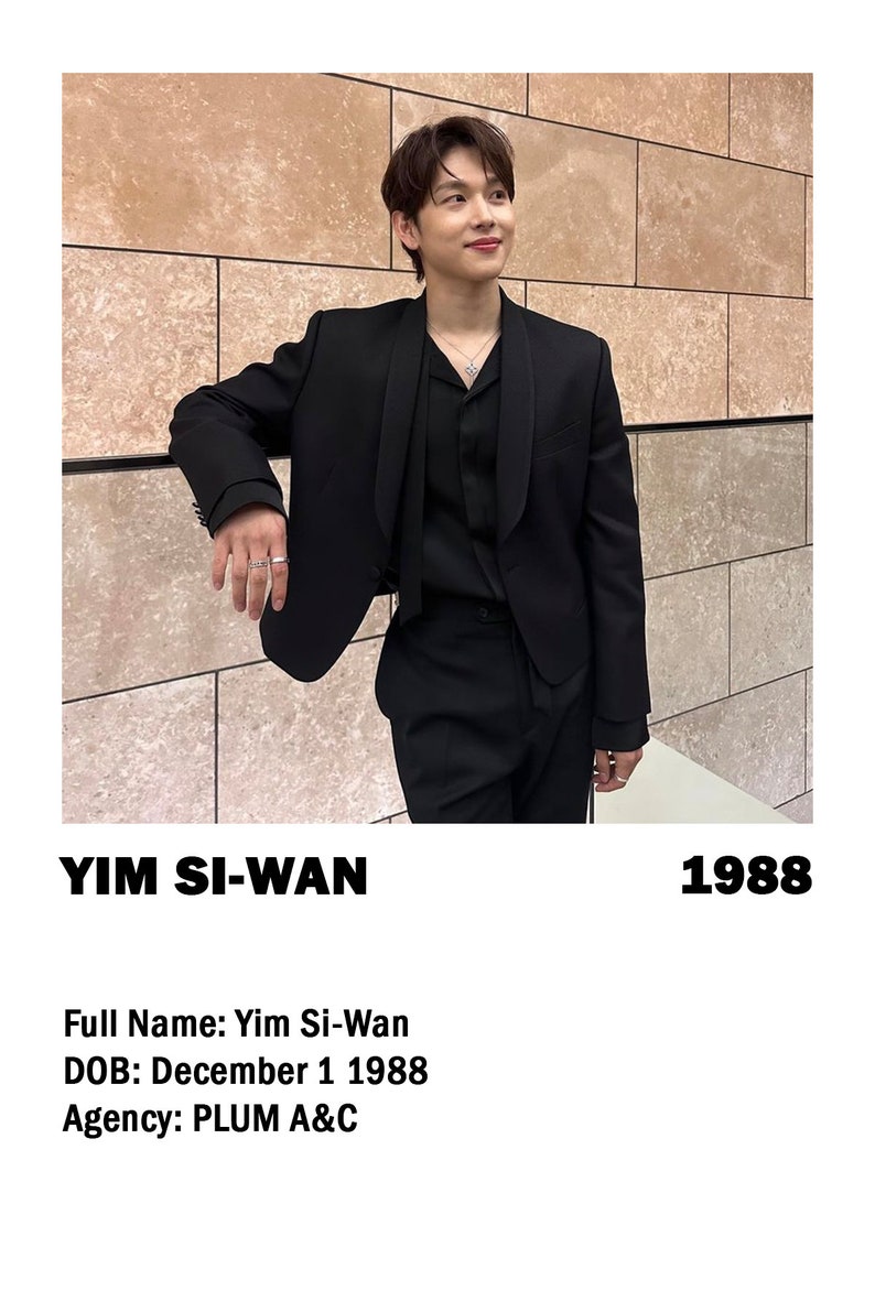 Yim Si-wan Aesthetic 6x4" Minimalist-style Poster Print - Etsy