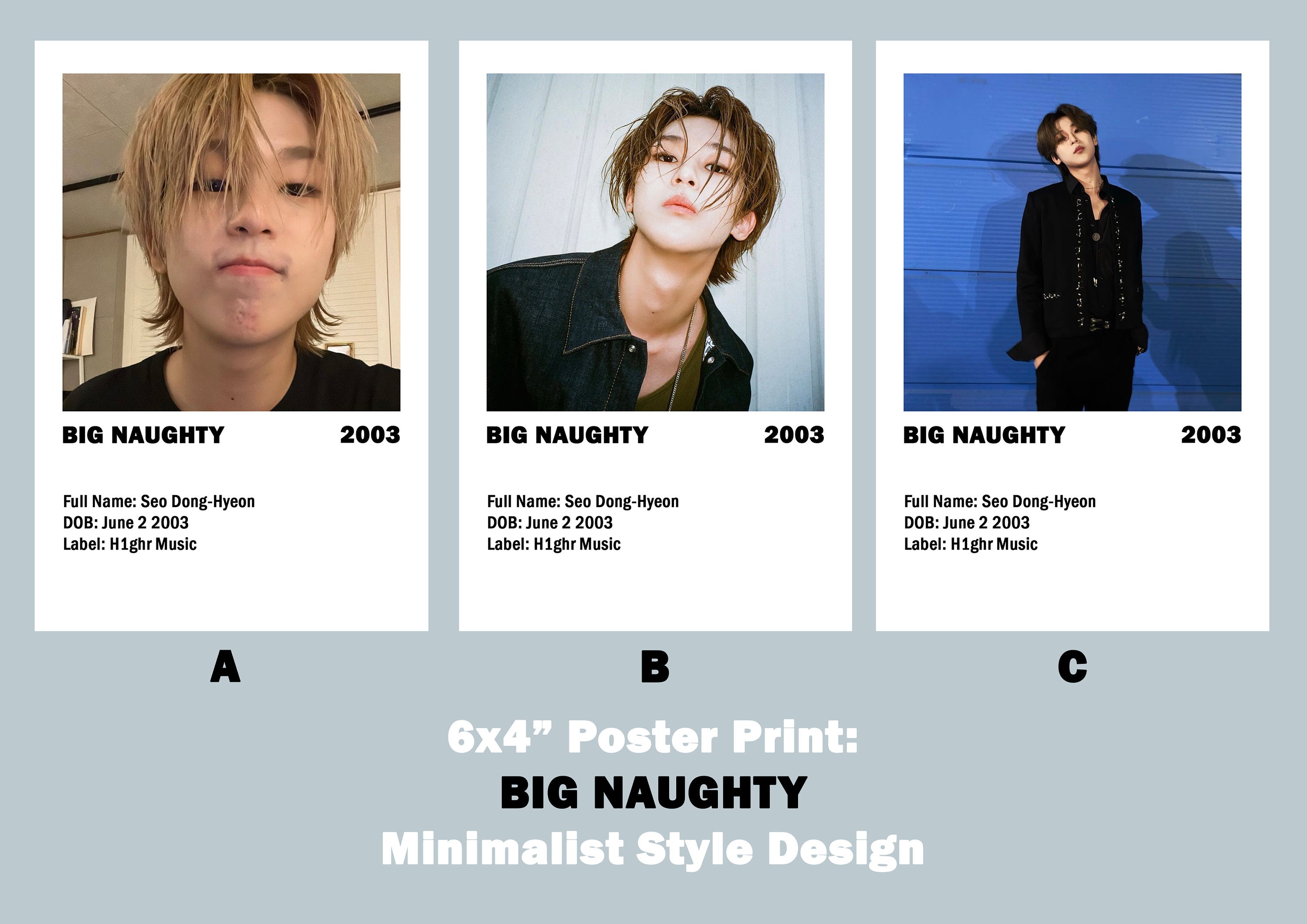 Big Naughty Aesthetic 6x4" Minimalist-style Poster Print - Etsy