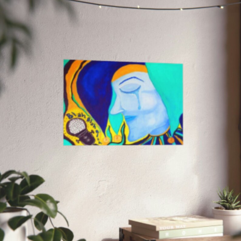 Matte Horizontal Poster/ Jester Art Print/jester Wall Art/jester Poster ...