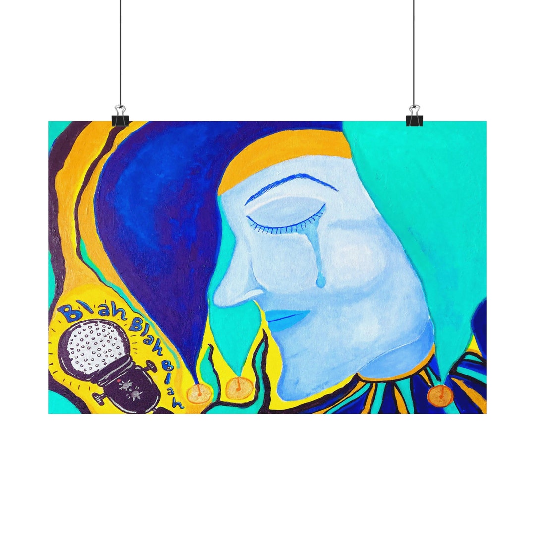 Matte Horizontal Poster/ Jester Art Print/jester Wall Art/jester Poster ...