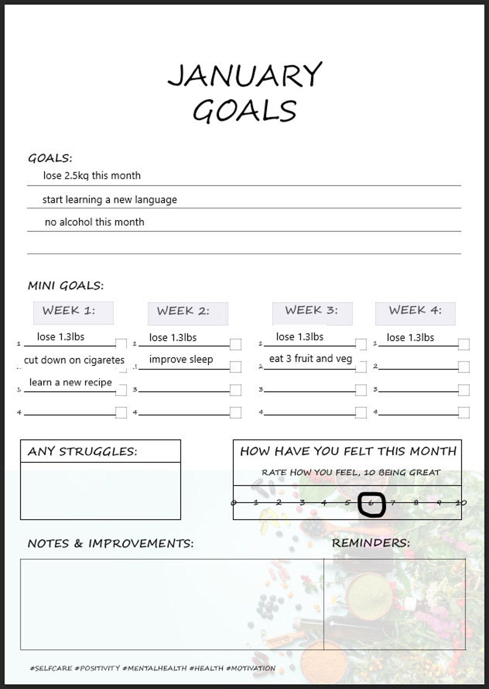 12 Month Goal Setting Planner / Life / Diary / Goals / Achievements - Etsy