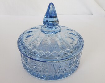 Blue Glass Candy Dish - Etsy