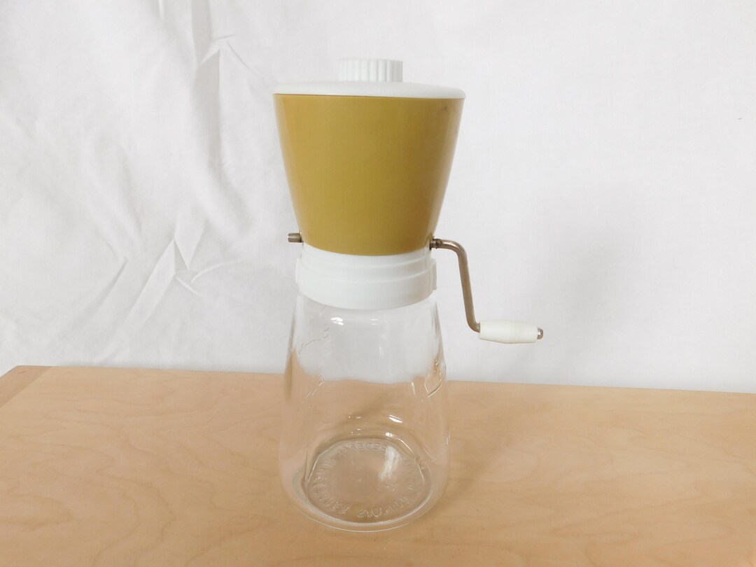 Vintage Nut Grinder, Spice Chopper, Gold, Mustard Yellow, Retro, Gadget ...