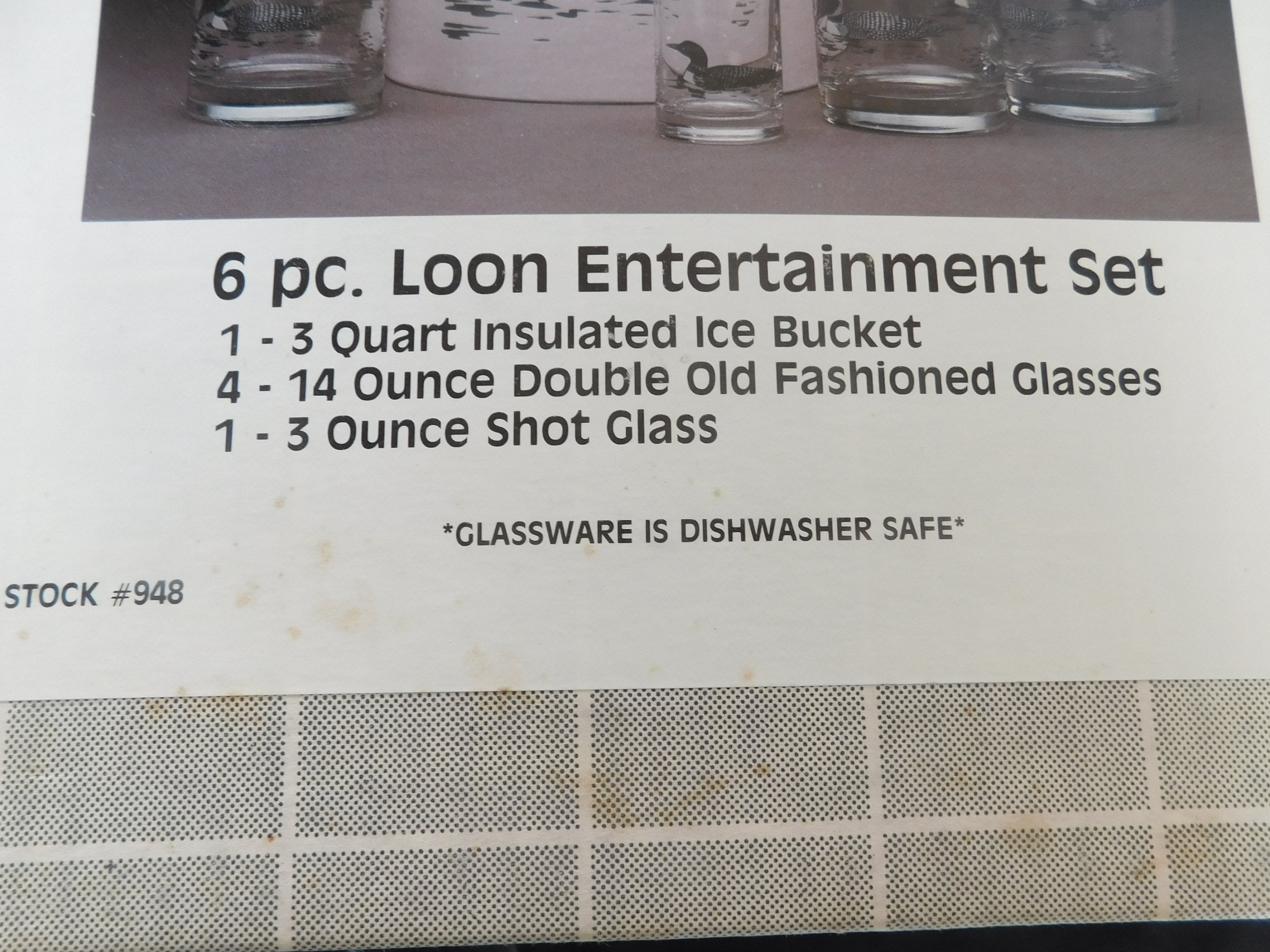 Vintage Bar Set Loons Ice Bucket 4 Glasses Shot Glass - Etsy