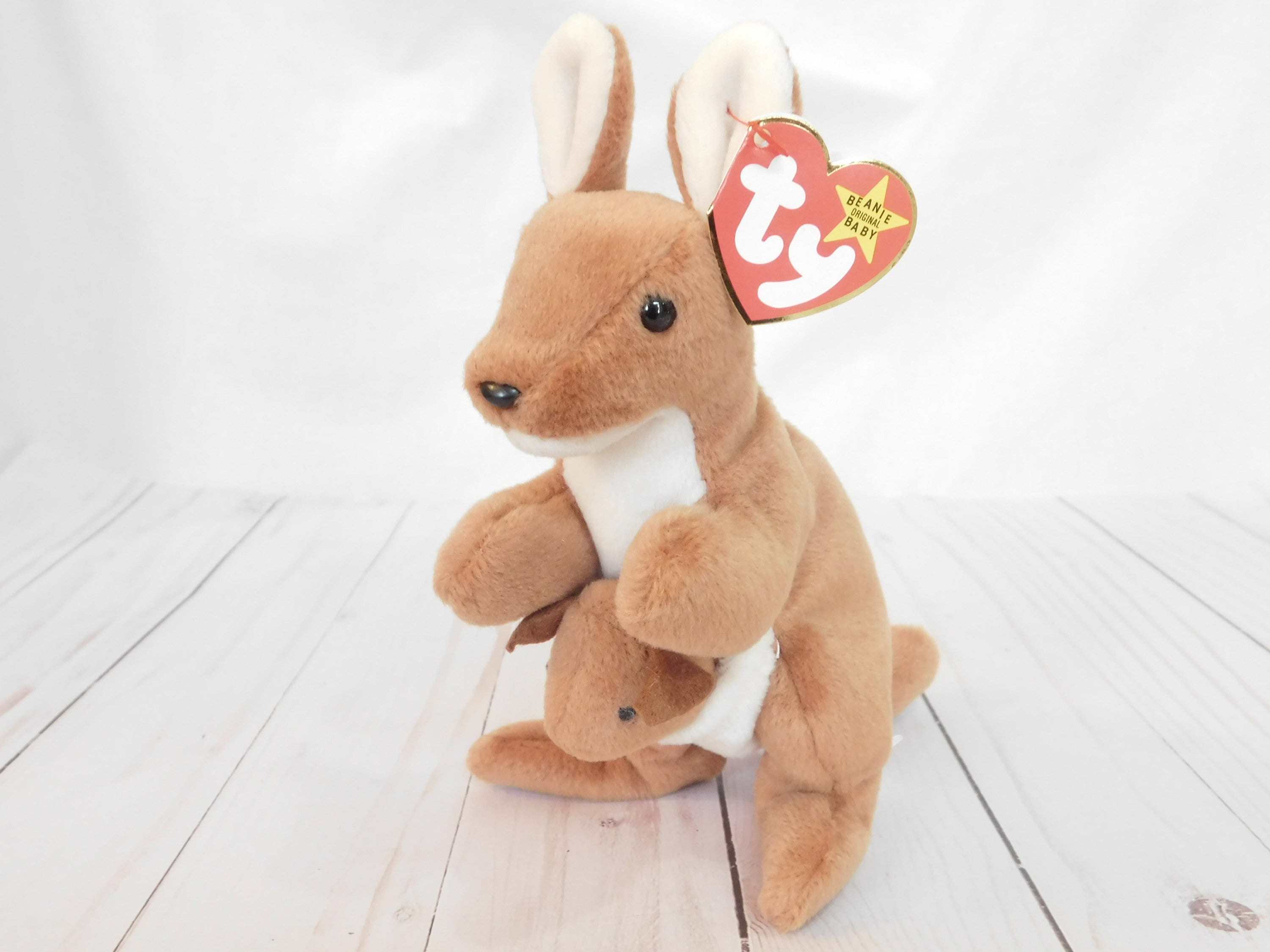 Vintage Kangaroo Beanie Baby TY Original Pouch 1996 - Etsy