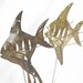 Vintage Brass Fish, Fish on Stand, Wood Stand, 70's Decor, Ocean Theme ...