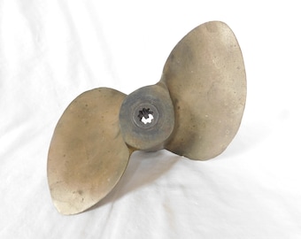 Vintage Brass Boat Propeller - Two Blade - Beautiful Patina - Rustic ...