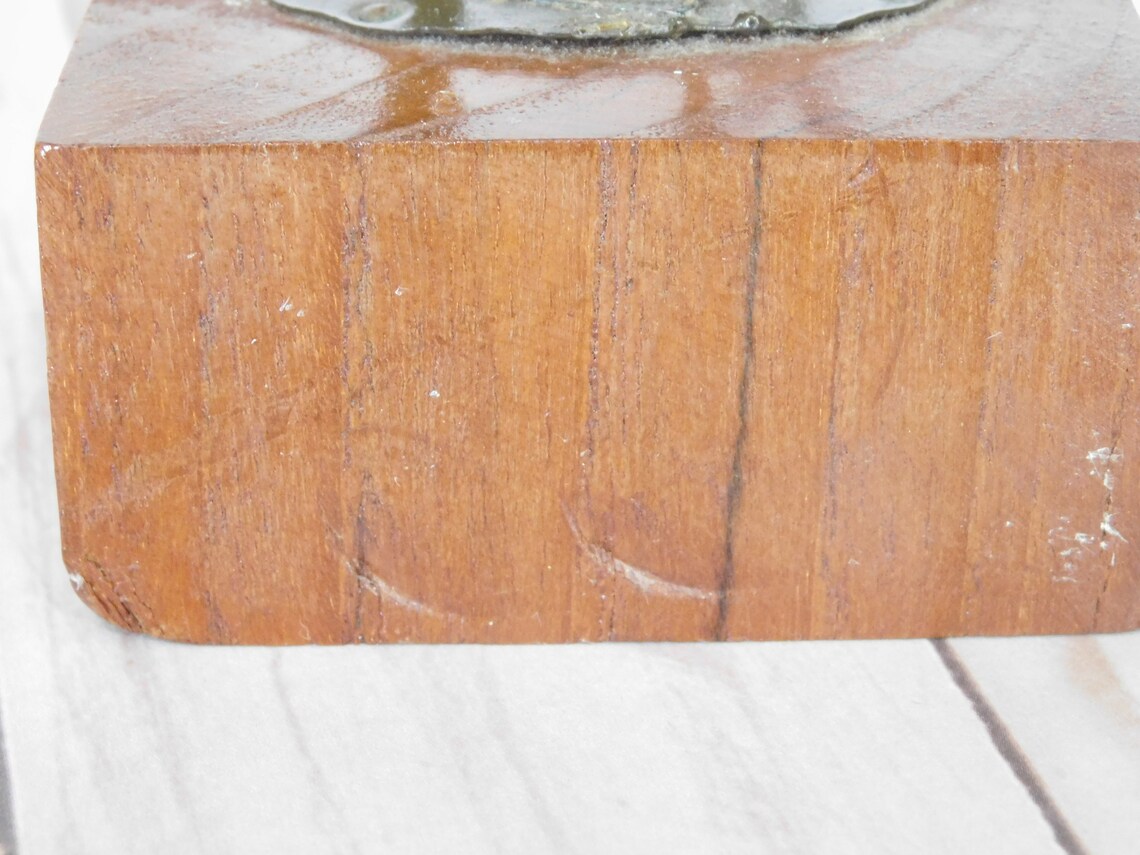 Vintage Brass Fish Fish on Stand Wood Stand 70's Decor - Etsy