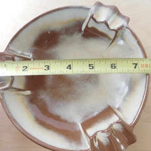 Vintage Ashtray, Frankoma, Mid-century, Pottery, 458, Beige and Brown ...