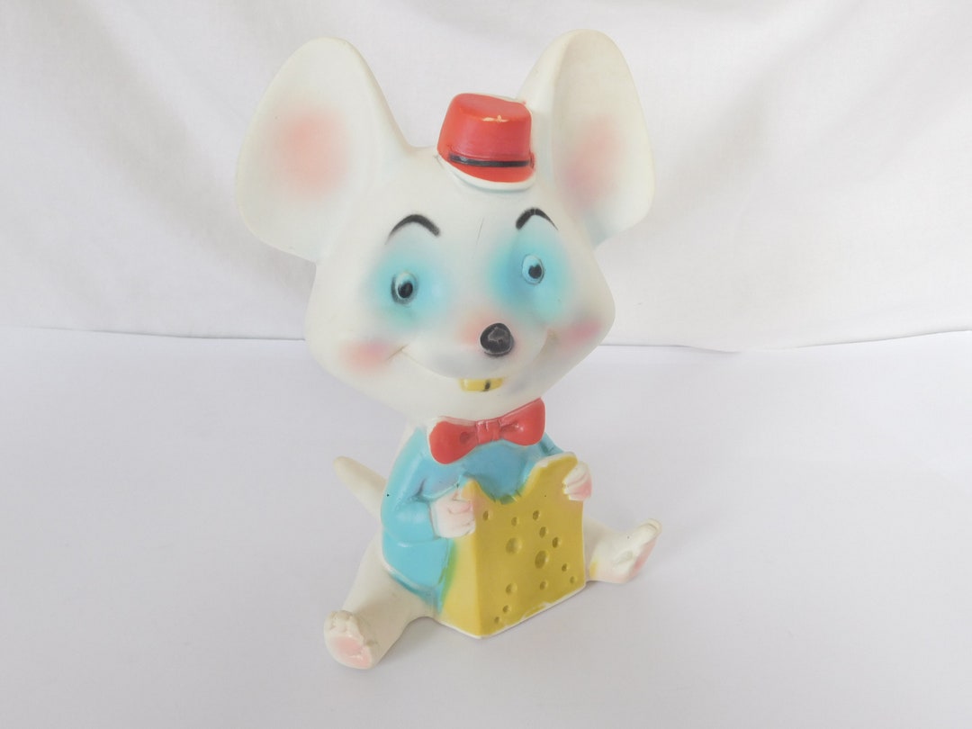 Vintage Squeak Toy, Mouse With Cheese, Alan Jay Clarolyte, Made in USA ...