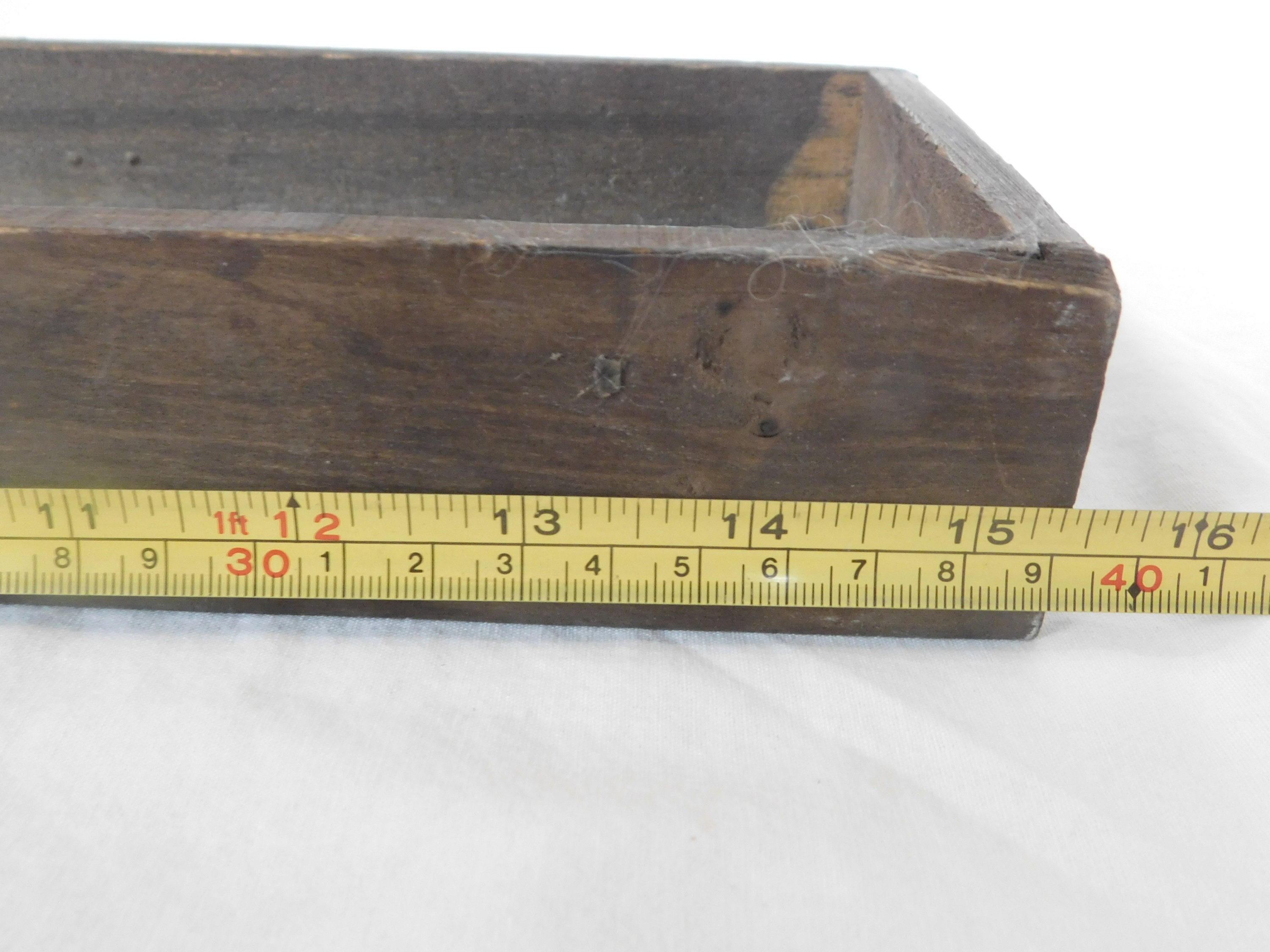 Vintage Drawer Shallow Long Drawer Dark Wood Vintage - Etsy