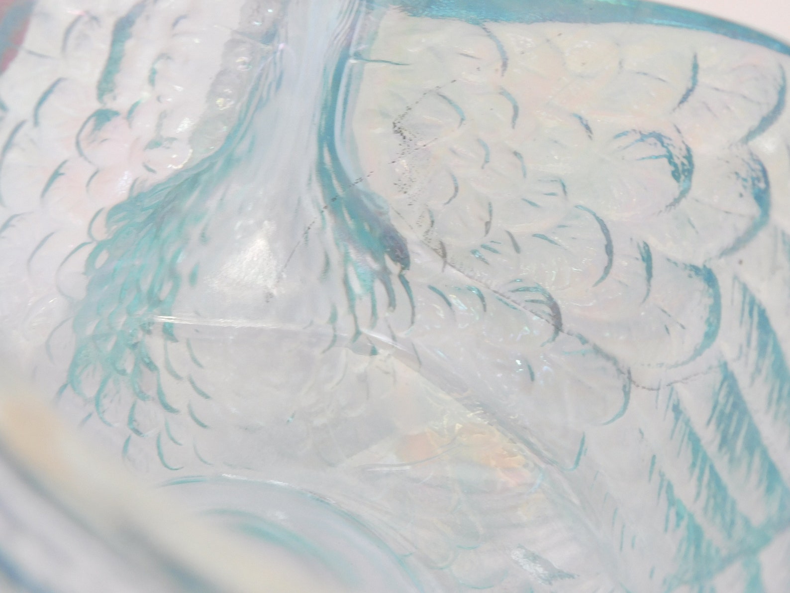 Vintage Glass Swan Light Blue Iridescent Carnival Glass - Etsy