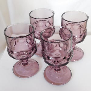 Vintage Cordials, Set of 4, Light Purple, Kings Crown, Thumbprint ...