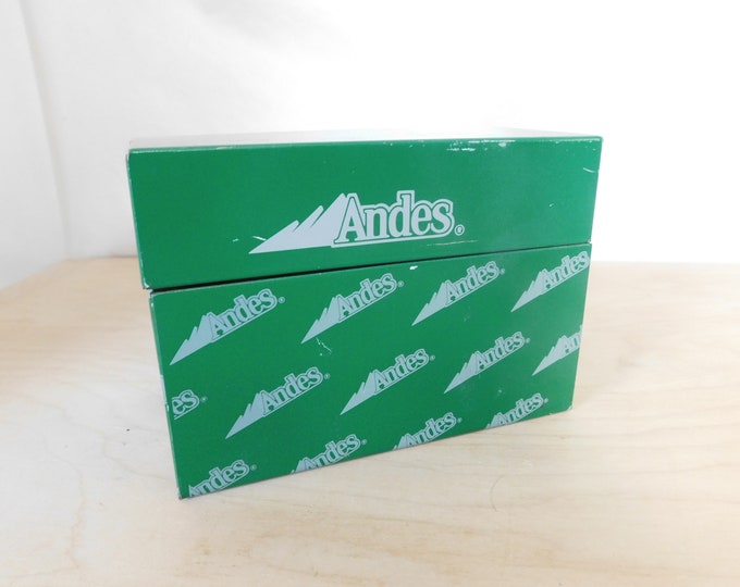 Vintage Recipe Box, Andes Mints, Green, Recipe Tin, Index, Organization ...