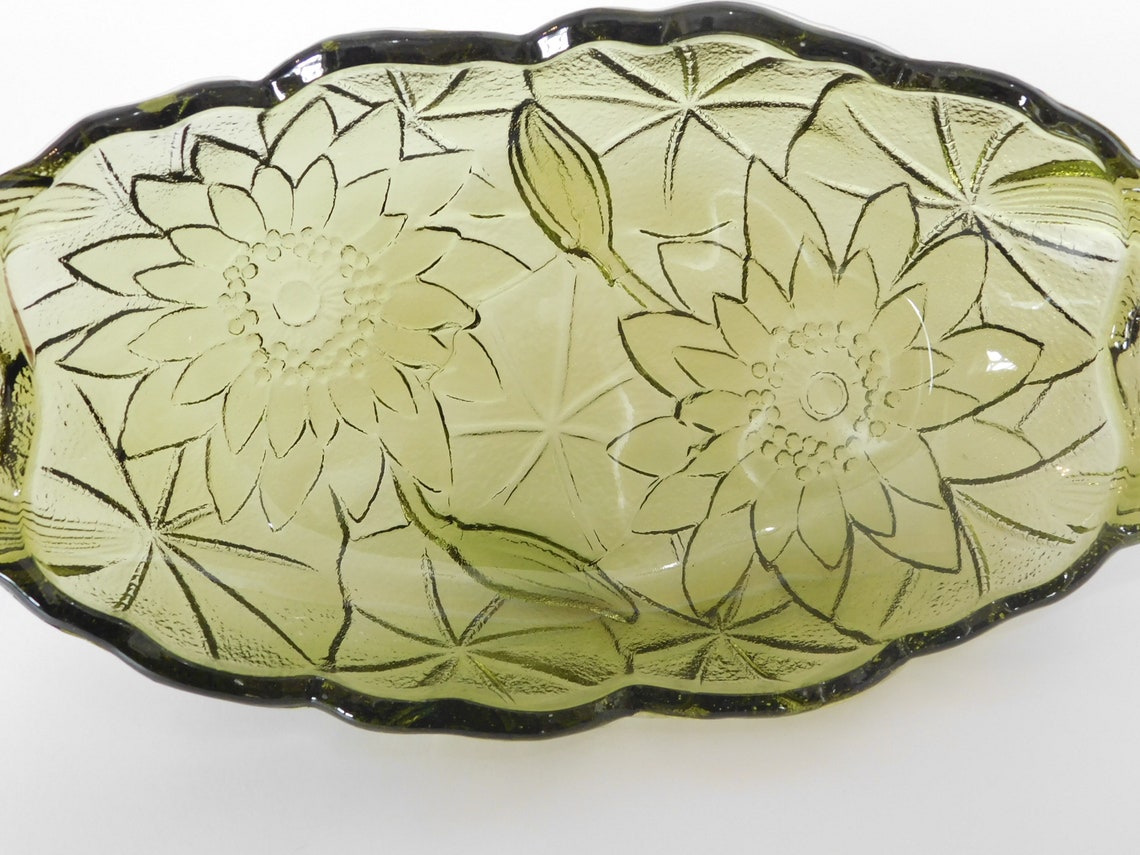 Vintage Relish Dish Flower Dish Indiana Glass Lily Pons - Etsy