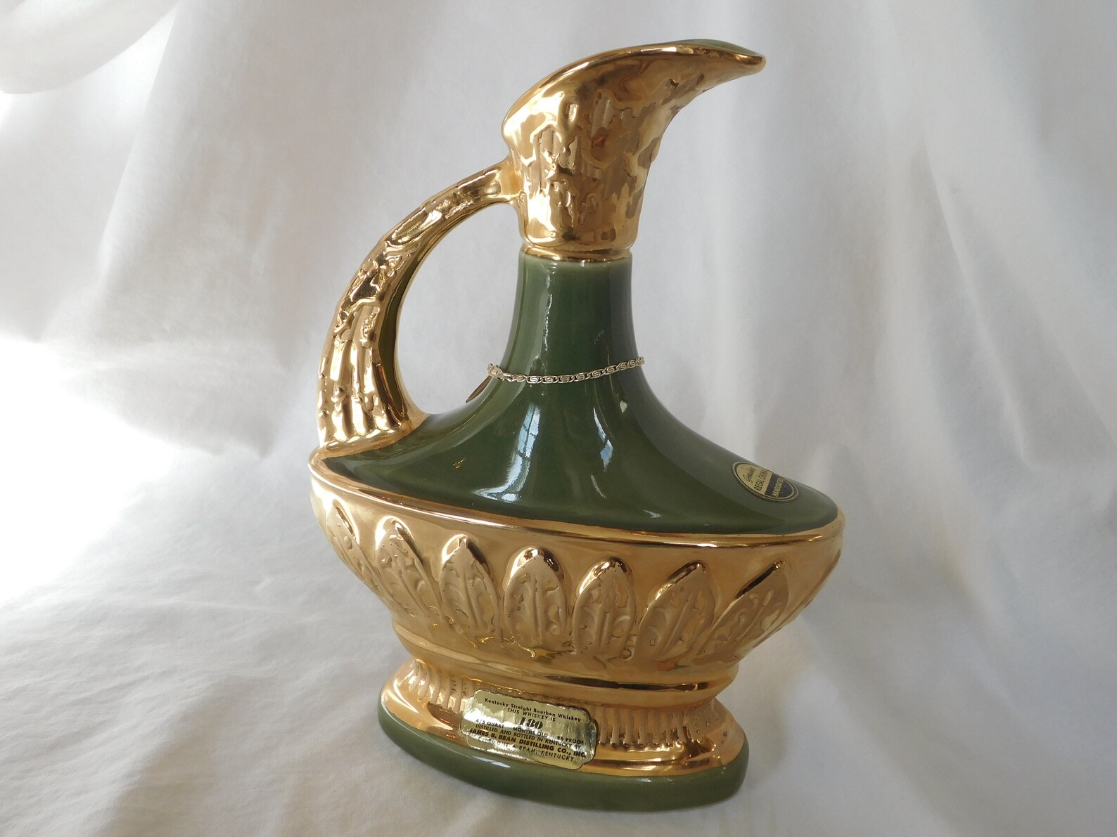 Vintage Decanter, Jim Beam, 1967, 1960's, Regal China, Green and Gold ...